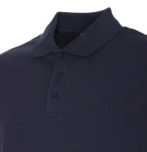 Saint Laurent Cassandre Short-sleeved Polo Shirt - Navy