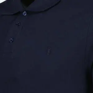 Saint Laurent Cassandre Short-sleeved Polo Shirt - Navy
