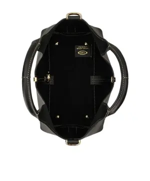 TOD'S Logo Engraved Mini Shopping Bag - Black