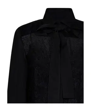Elie Saab Pussy-bow Lace Blouse