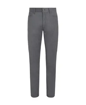 Zegna Washed Roccia Trousers - Black