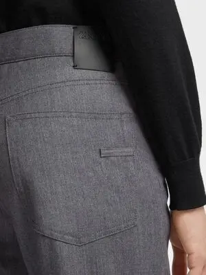 Zegna Washed Roccia Trousers - Black