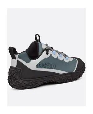 Dior Color Block Low-top Sneakers With Logo Detailing - Green Gray
