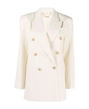 Zimmermann Double Breasted Pinstriped Blazer