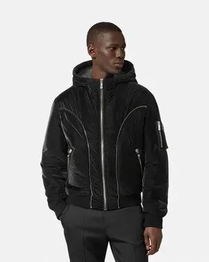 Versace Zip-detailed Hooded Puffer Jacket