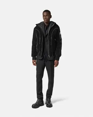 Versace Zip-detailed Hooded Puffer Jacket