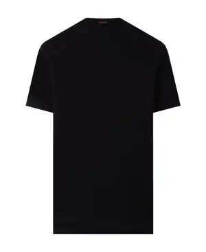 Zegna Logo Embroidered Crewneck T-shirt