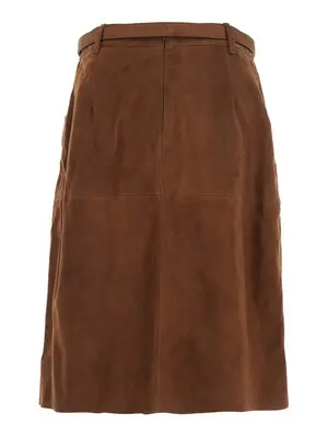 Max Mara Mstennis Belted Midi Skirt