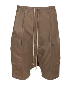 Rick Owens Cargo Shorts With Drawstring Waistband - Brown