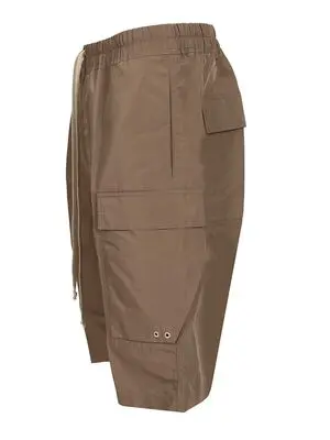 Rick Owens Cargo Shorts With Drawstring Waistband - Brown