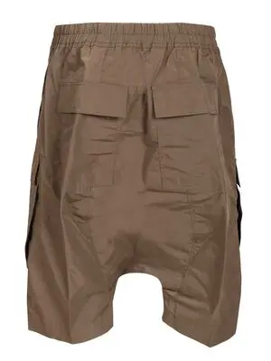 Rick Owens Cargo Shorts With Drawstring Waistband - Brown