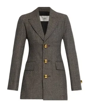 AMI Paris Single-breasted Fitted Jacket