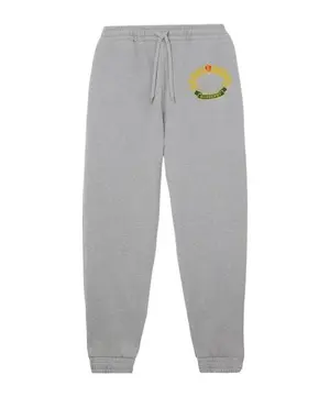 Burberry Oak Leaf Badge Cotton Jogging Pants - Gray