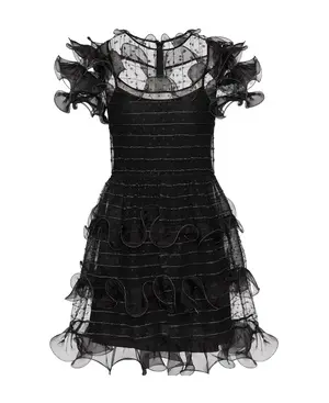 Red Valentino Ruffled Mini Dress