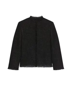 Givenchy Textured Frayed-edge Jacket