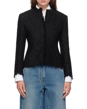 Givenchy Textured Frayed-edge Jacket