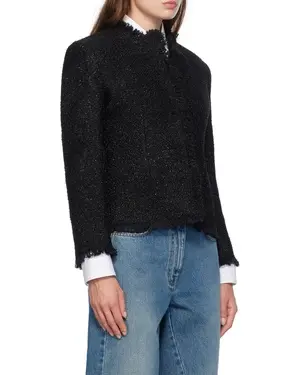 Givenchy Textured Frayed-edge Jacket