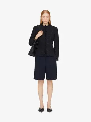 Givenchy Textured Frayed-edge Jacket