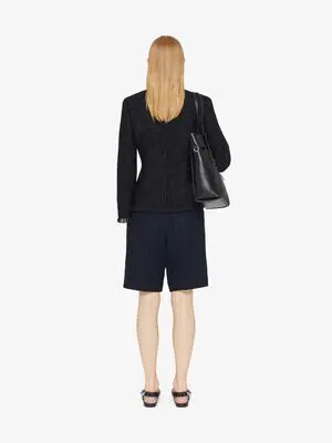Givenchy Textured Frayed-edge Jacket