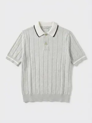 Brunello Cucinelli Short-sleeved Knitted Polo Shirt - No