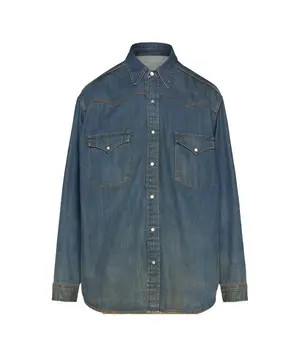 MAISON MARGIELA Americana Wash Shirt - Blue