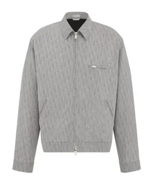 Dior Oblique Zipped Blouson Jacket - Gray