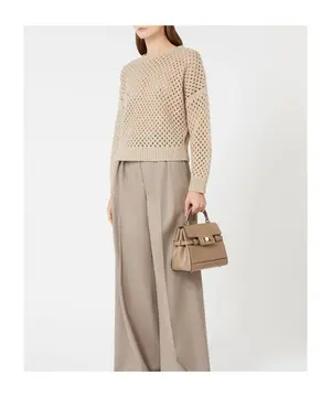 Max Mara Essen Perforated Crewneck Jumper