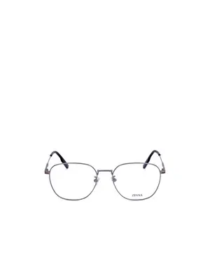 Zegna Geometric Frame Eyeglasses - White