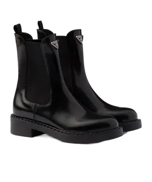 Prada Round-toe Ankle Boots