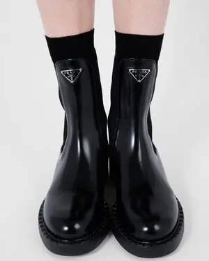 Prada Round-toe Ankle Boots