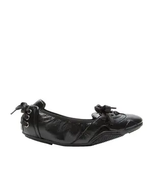 Acne Studios Leather Lace-up Ballerina Flats