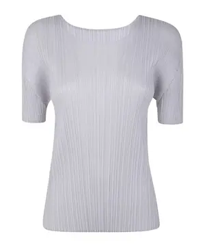 PLEATS PLEASE BY ISSEY MIYAKE Crewneck T-shirt With Ruched Details