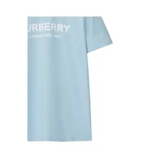 Burberry Logo Cotton T-shirt - Cloud Blue