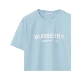 Burberry Logo Cotton T-shirt - Cloud Blue