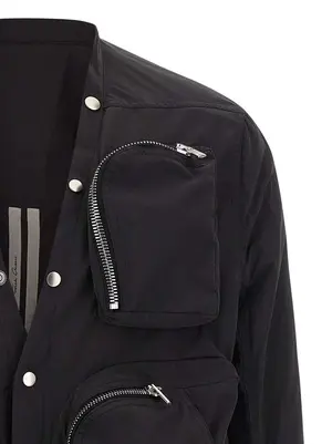 Rick Owens Cargo Jacket With V-neck And Long Sleeves