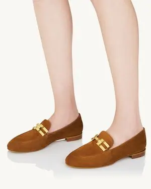 AQUAZZURA Brandi Loafers - Brandy Brown
