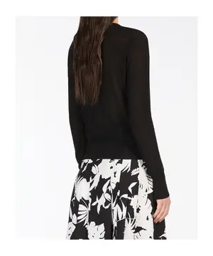 Max Mara Viscose Yarn Cardigan - Black