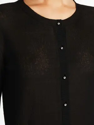 Max Mara Viscose Yarn Cardigan - Black
