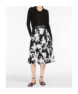 Max Mara Viscose Yarn Cardigan - Black
