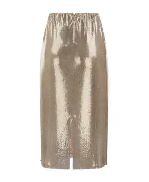 Sportmax Cariddi Embellished High Waist Zipper Skirt