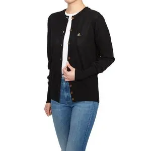 VIVIENNE WESTWOOD Logo Embroidered Buttoned Cardigan