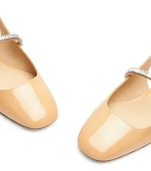 STUART WEITZMAN Stefanie Open-heeled Flats With Crystal Embellishments