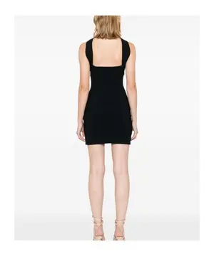 Roberto Cavalli Logo Plaque Halterneck Mini Dress