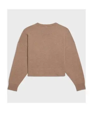 Celine Long-sleeved Round Neck Sweater With Triomphe Embroidery
