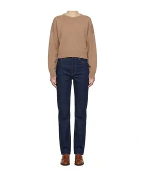Celine Long-sleeved Round Neck Sweater With Triomphe Embroidery