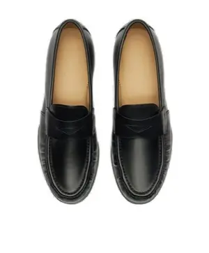 SCAROSSO Fred Round-toe Loafers - Black