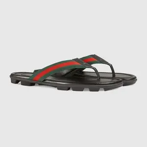 Gucci Thong Sandals With Web Detailing