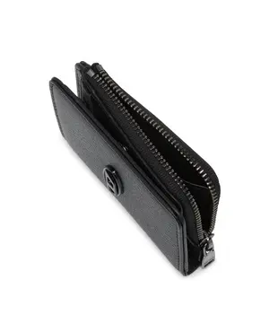 DIESEL® Logo Plaque Leather Wallet - Black