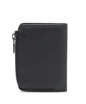 DIESEL® Logo Plaque Leather Wallet - Black