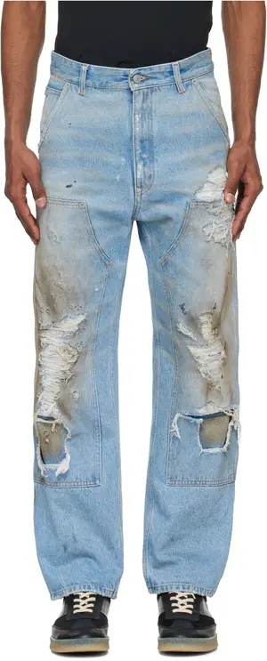 MAISON MARGIELA Distressed Straight-leg Jeans